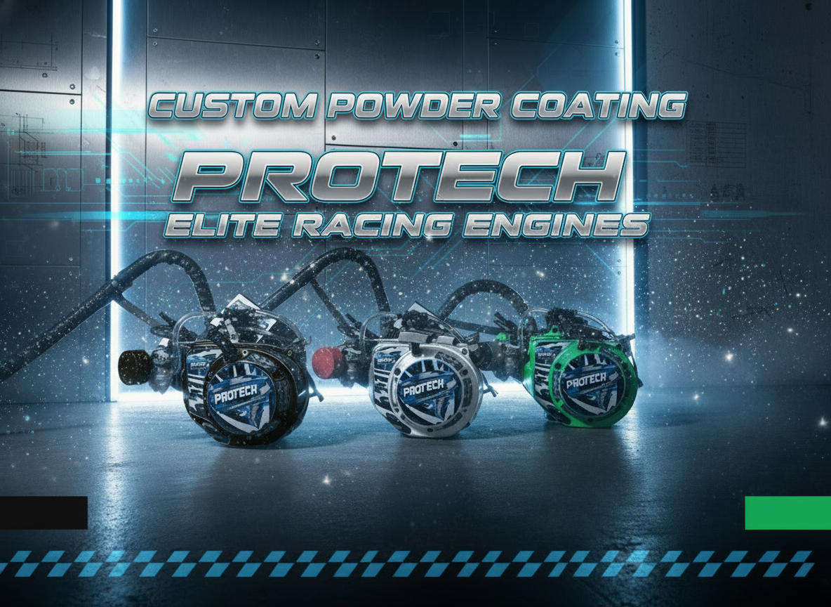 Powder coating custom colors – Protech elite racing engines